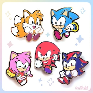 Hedgehog Pins | Knuckles, Shadow, Tails, Amy, Etc. - Etsy