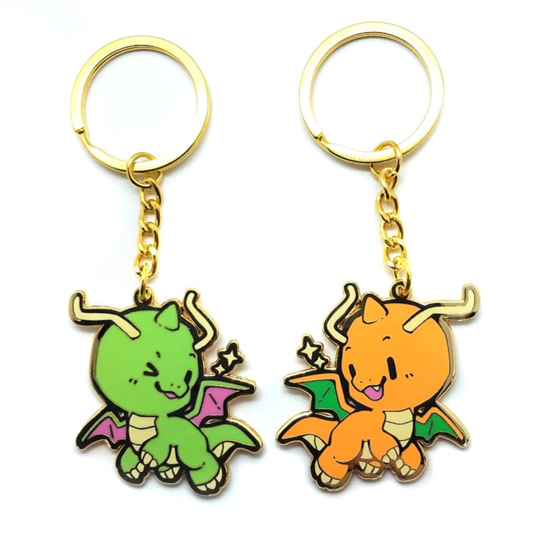 Dragonite Shiny Double-sided Enamel Keychain Charm - Etsy