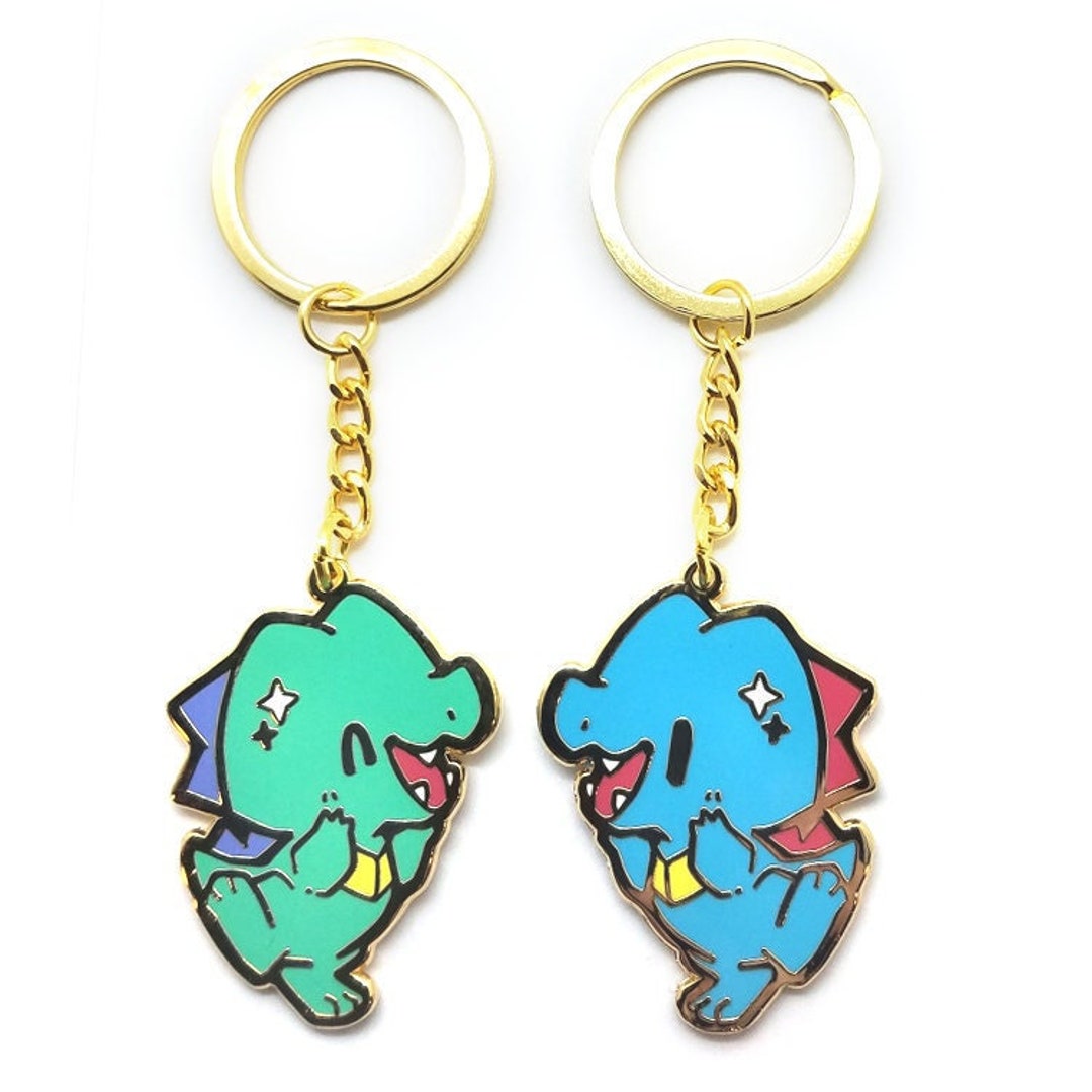 Totodile Shiny Double-sided Enamel Keychain Charm - Etsy