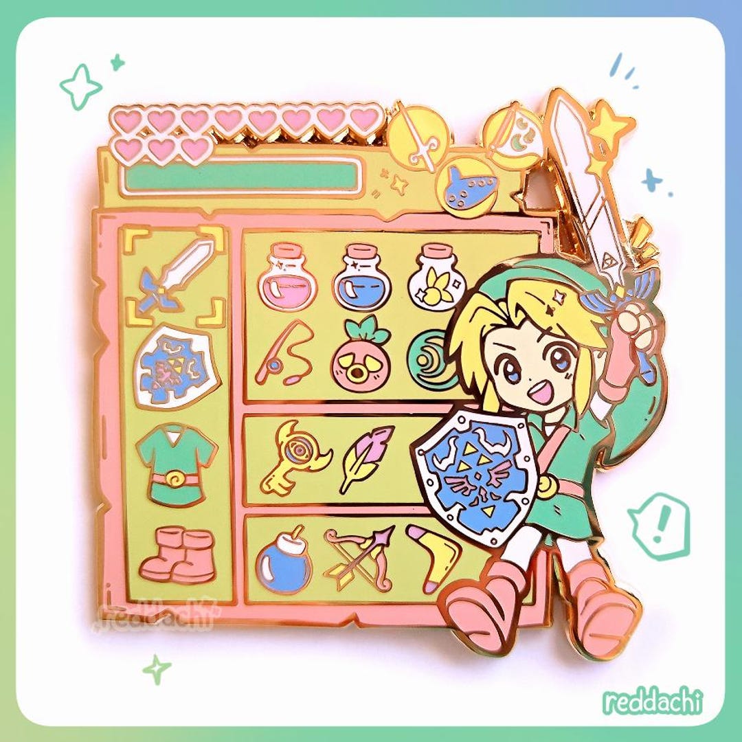 LOZ Inventory 2.7" XL Enamel Pin | Ocarina of Time, Majora's Mask ...
