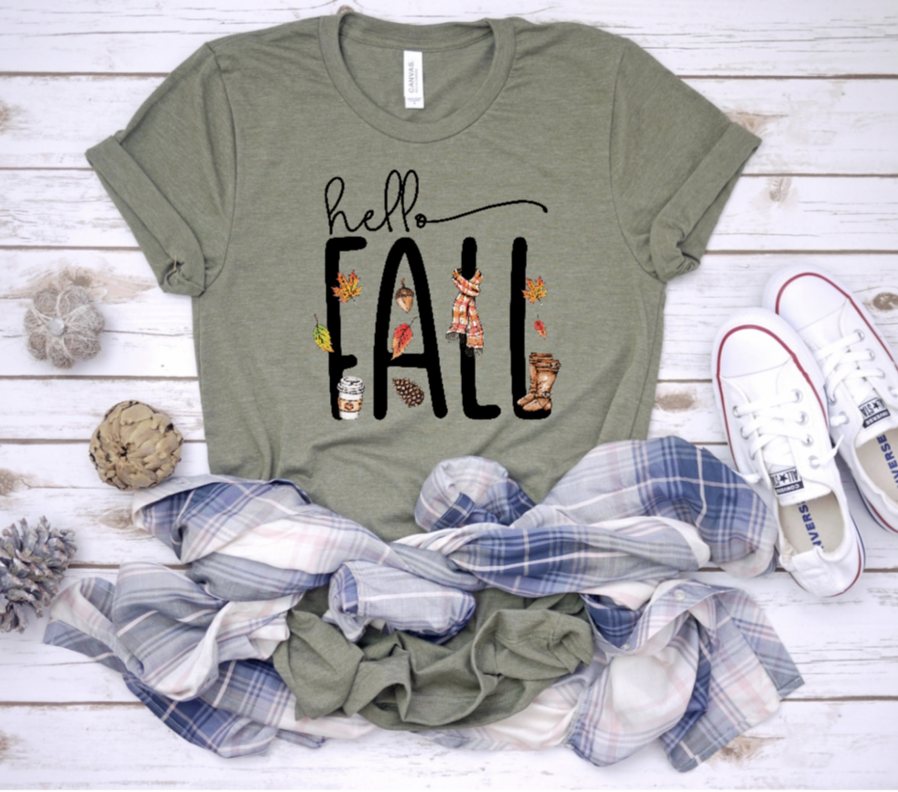 Hello Fall Shirt Fall Shirts Pumpkin Shirt Autumn Shirt | Etsy