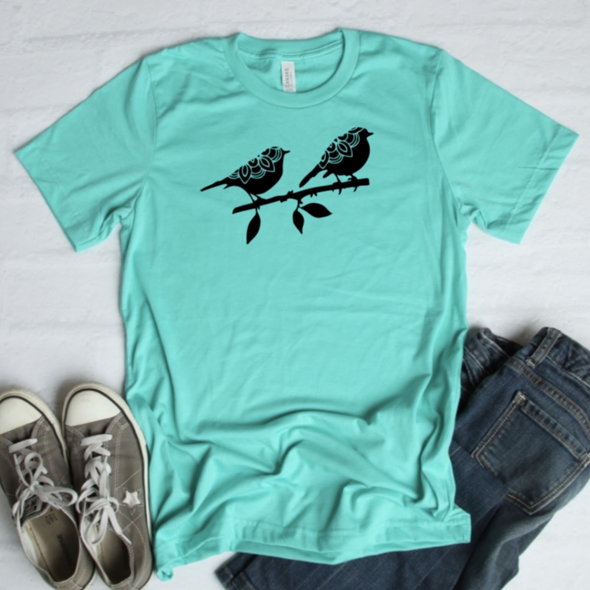 Birds Shirt Birds Tshirt Mandala Shirt Bird Lover Shirt | Etsy