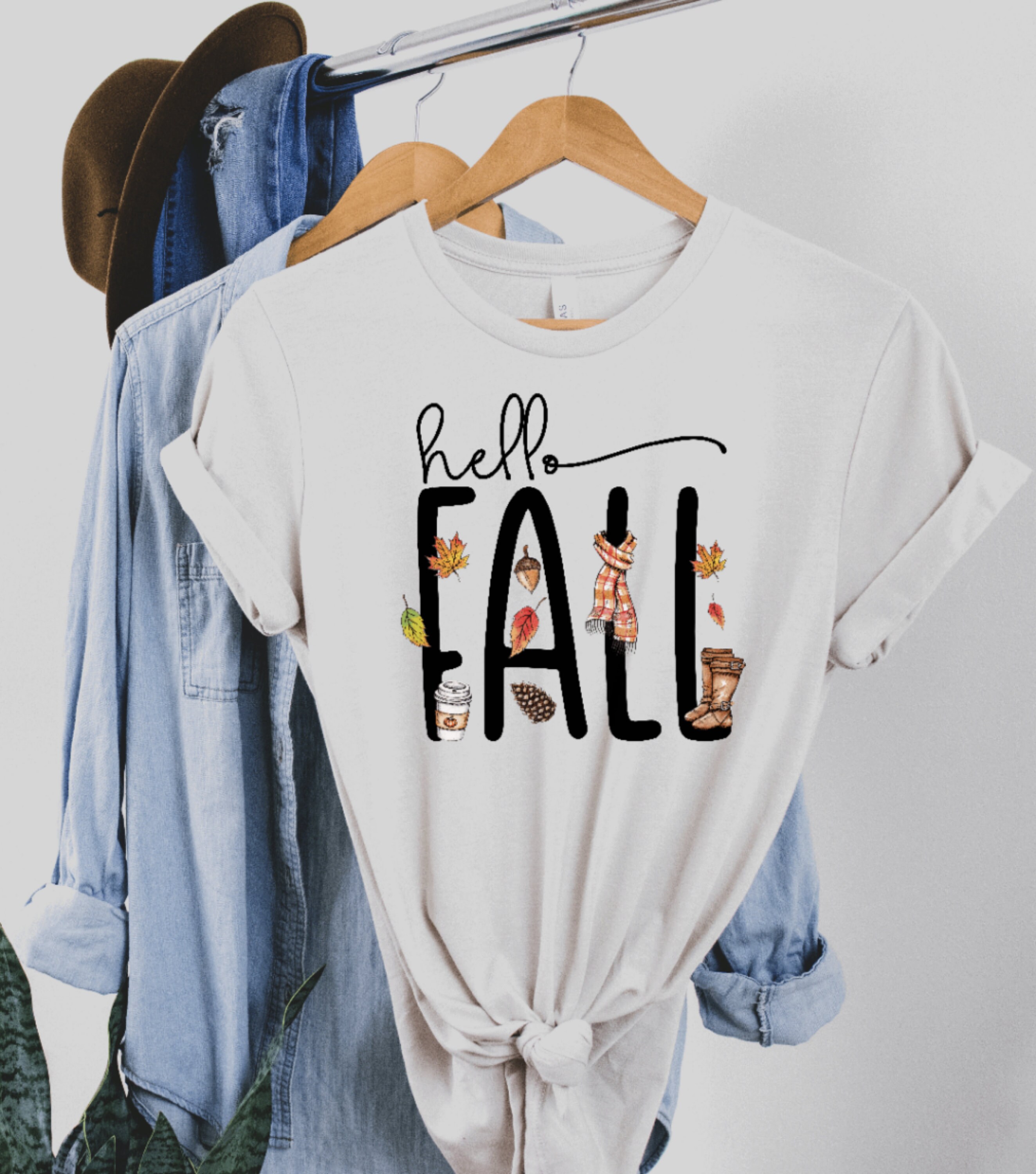 Hello Fall Shirt Fall Shirts Pumpkin Shirt Autumn Shirt | Etsy