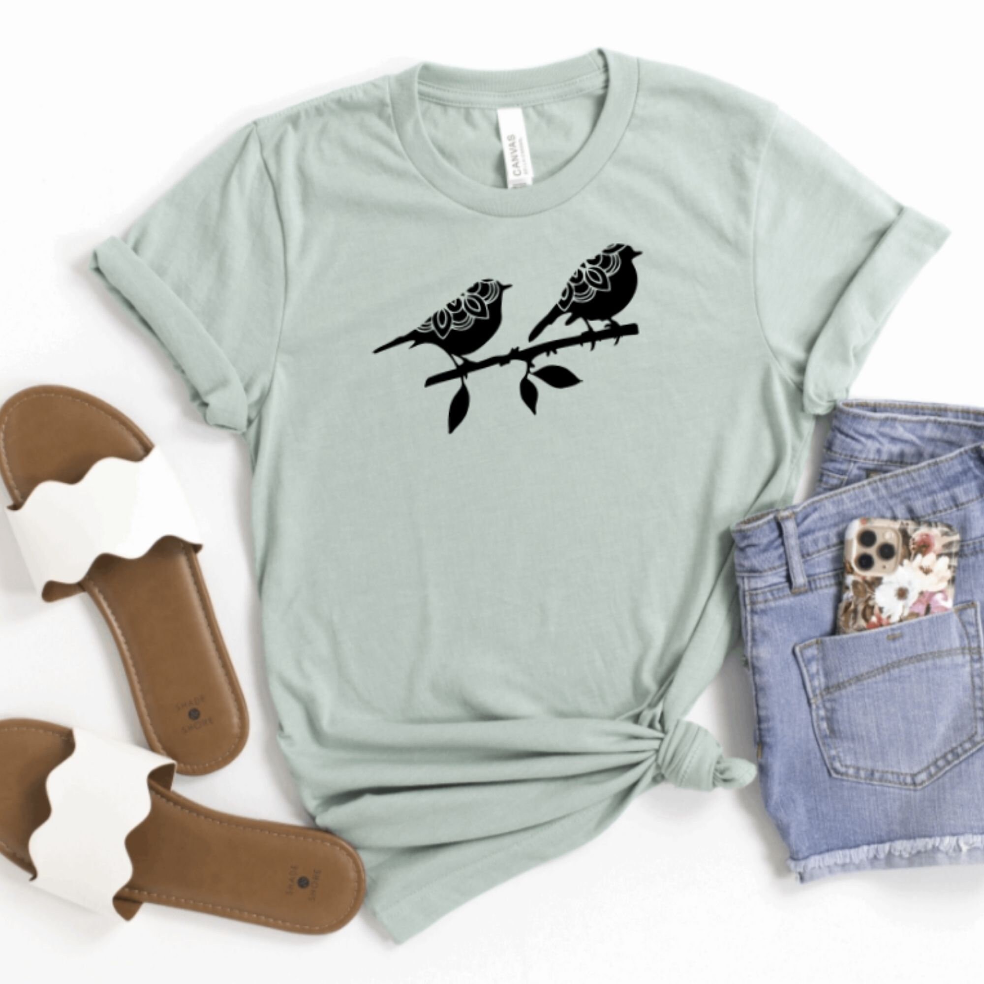 Birds Shirt Birds Tshirt Mandala Shirt Bird Lover Shirt - Etsy