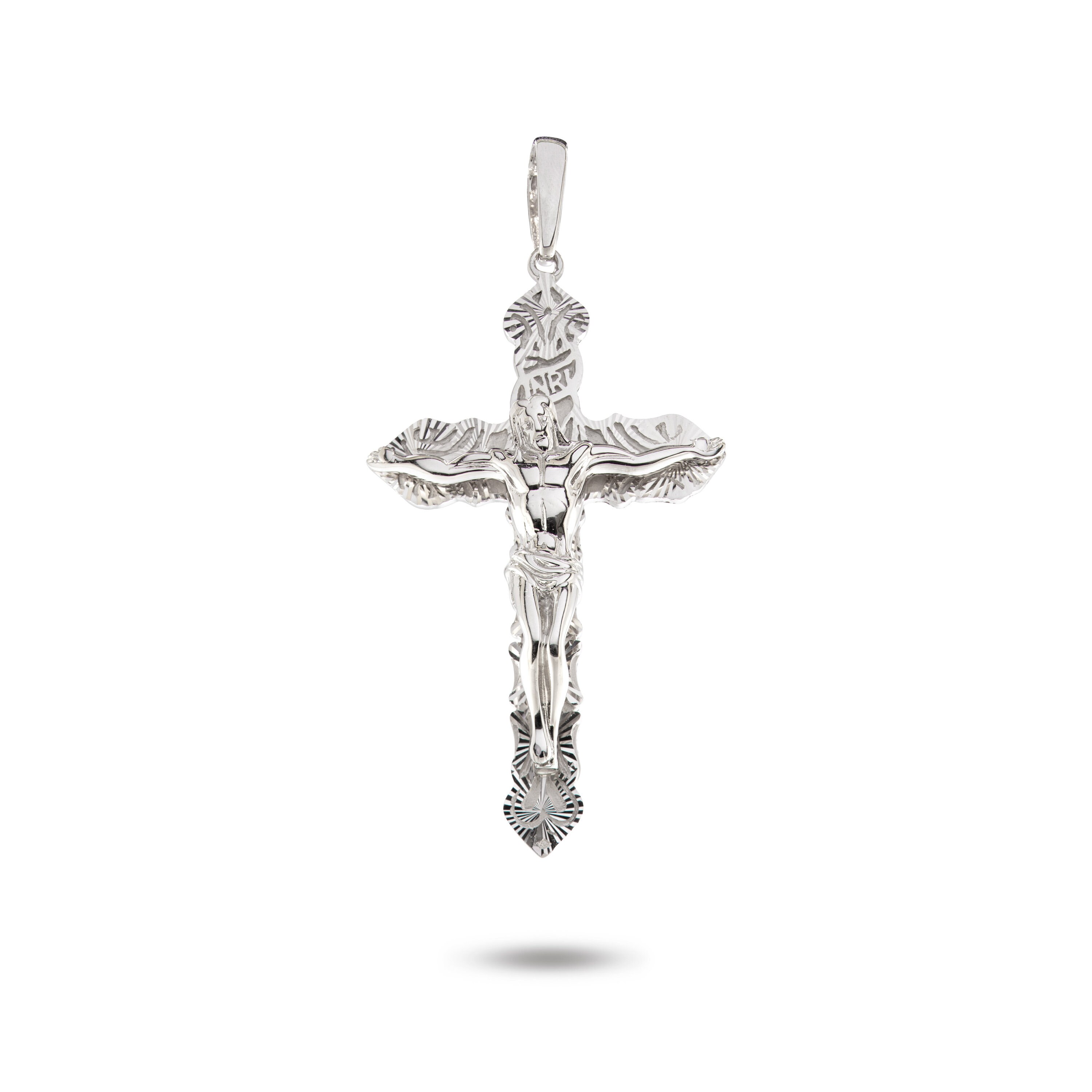 Silver Carved Jesus Cross - Etsy