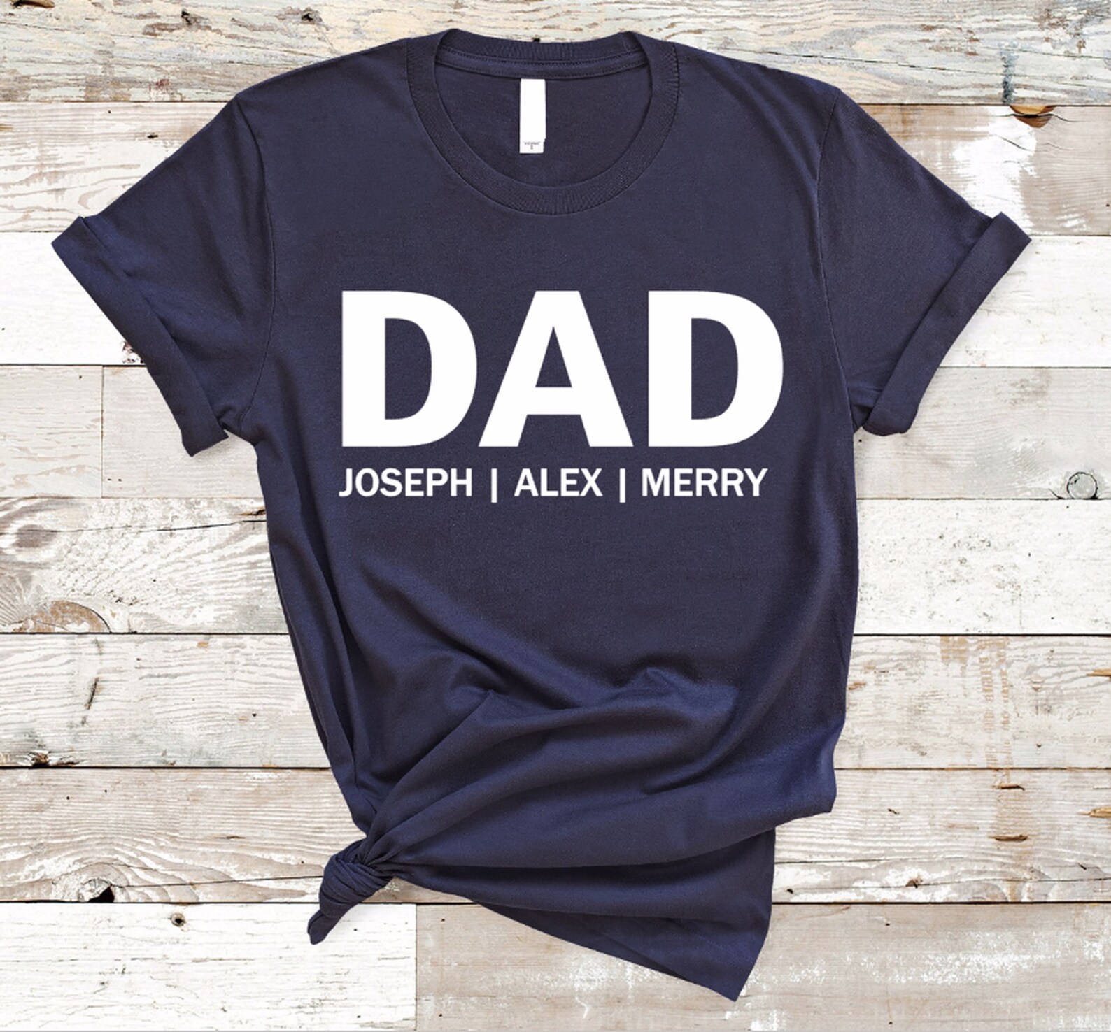 DAD Shirt With Kid's Names Custom Dad Shirt Personalized - Etsy