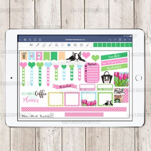 Coffee Planner Girl Digital Planner Stickers Goodnotes iPad - Etsy