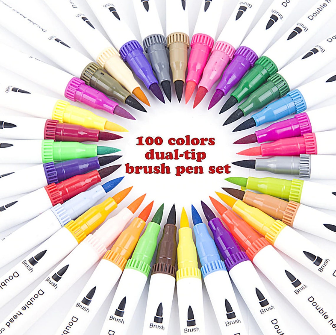 24/36/48/60/80/100 Colors Double Head Colored Pen for Students - Etsy