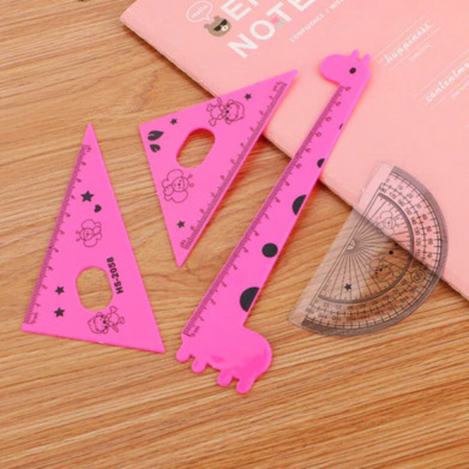 4Pc Giraffe Ruler Set Student's Ruler Scrap-book | Etsy
