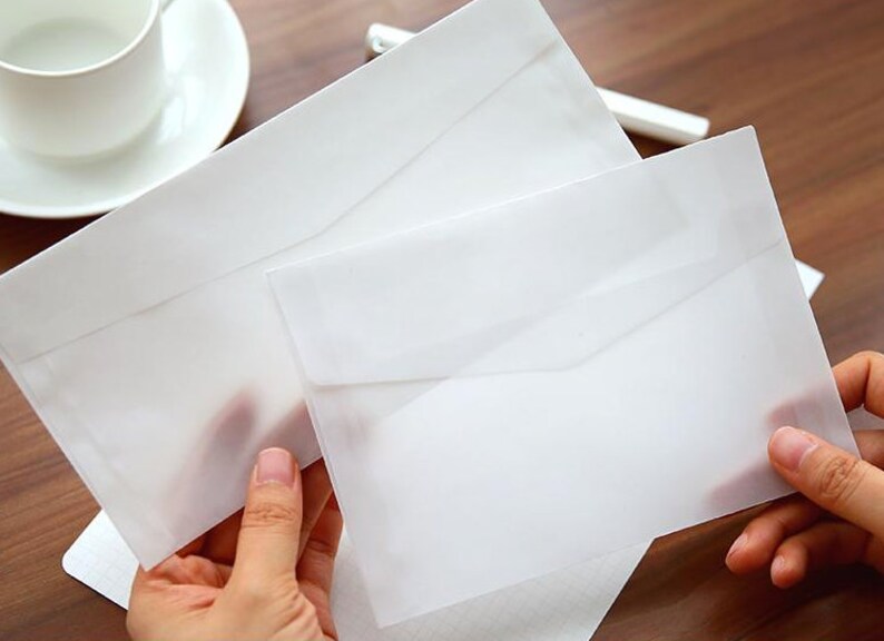 10pc Set Semi Transparent Sulphur Acid Paper Envelopes Diys - Etsy