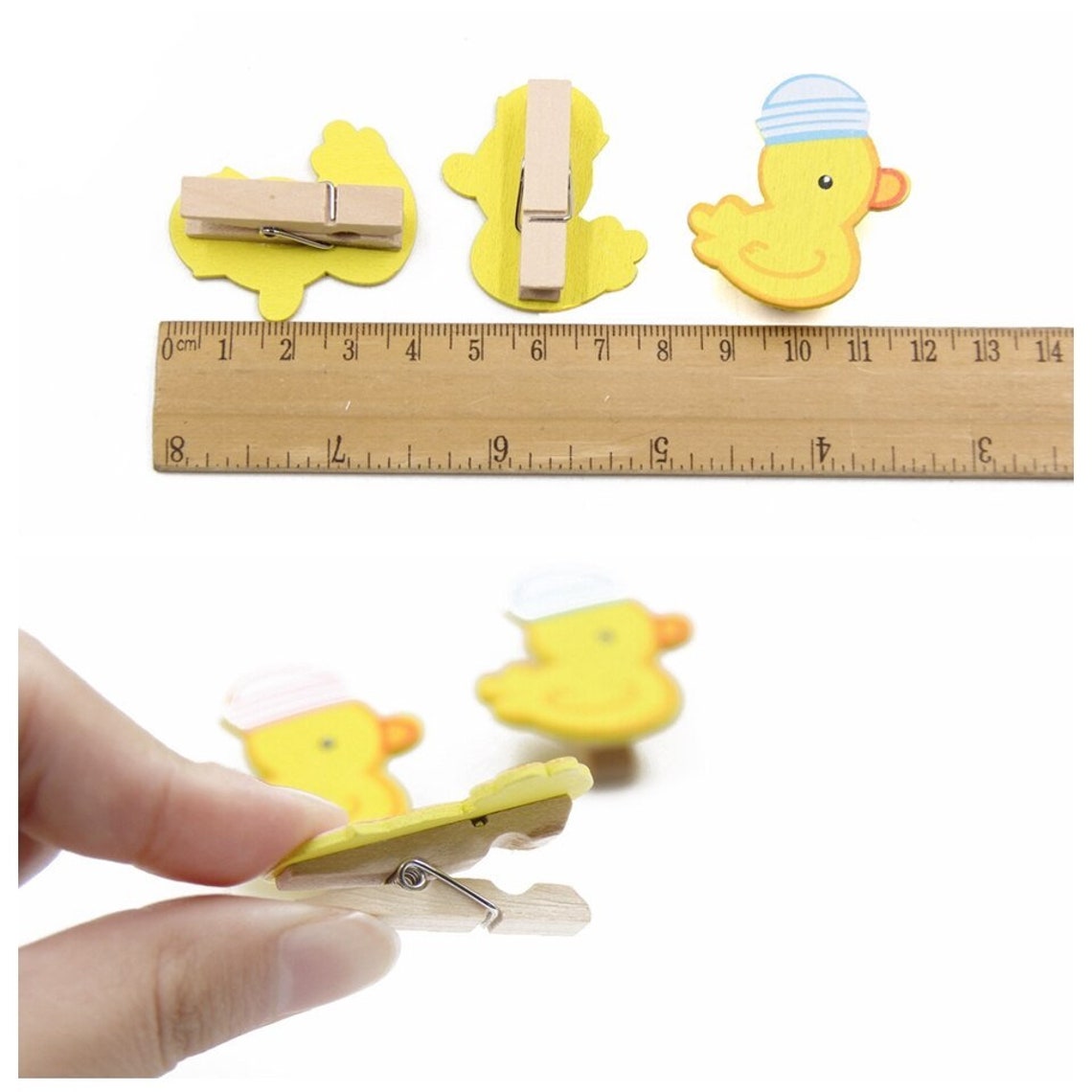 Pack of 20 Cute Yellow Duck Wooden Clips Wooden Clips - Etsy