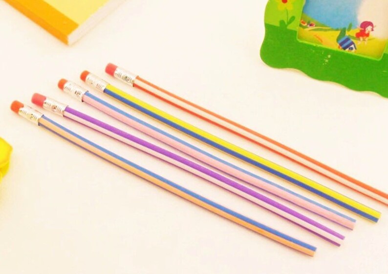 Set of 20 Colorful Magic Flexible Bendy Soft Pencil for Kids - Etsy