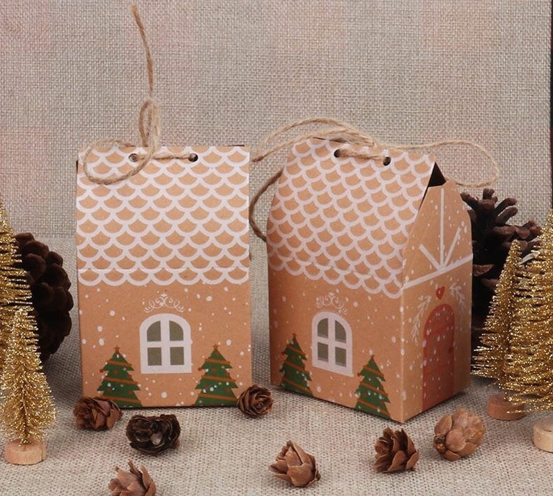 Set of 10 DIY House Shape Packing Gift Box for Handmade | Etsy