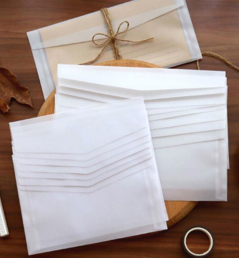 10Pc Set Semi Transparent Sulphur Acid Paper Envelopes DIYs | Etsy