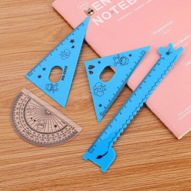 4pc Giraffe Ruler Set Student's Ruler Scrap-book - Etsy