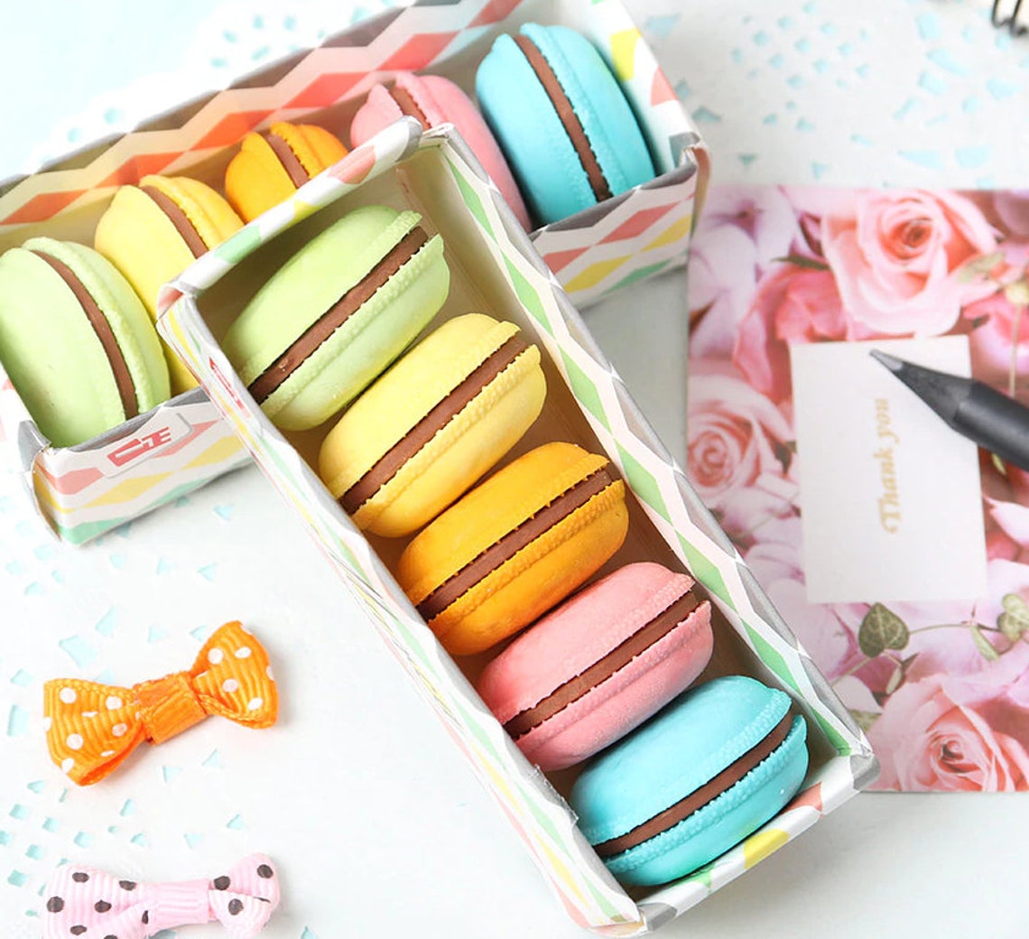Pack of 5 Cute Candy Colors Erasers Student's Rubber - Etsy