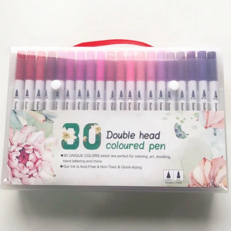 24/36/48/60/80/100 Colors Double Head Colored Pen for Students - Etsy