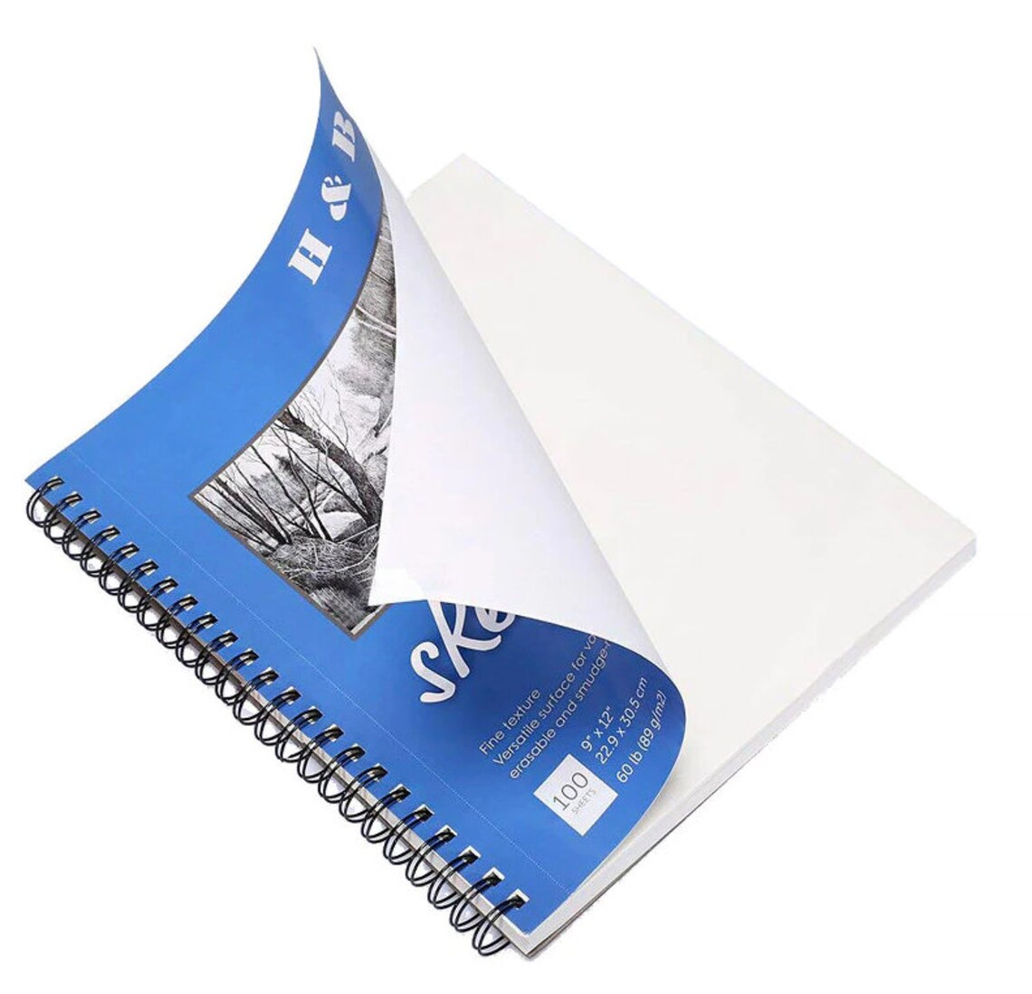 Spiral Bind Artist Sketch Pad Drawing Book 100 Sheets School | Etsy