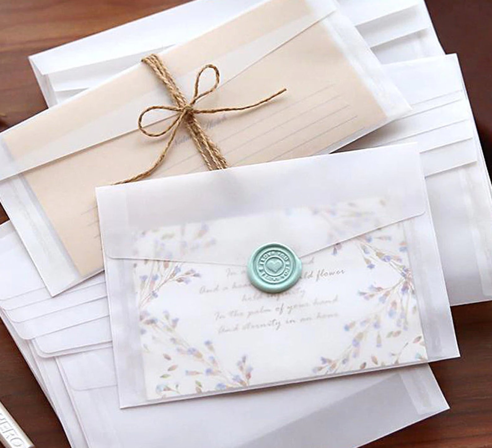 10pc Set Semi Transparent Sulphur Acid Paper Envelopes Diys - Etsy