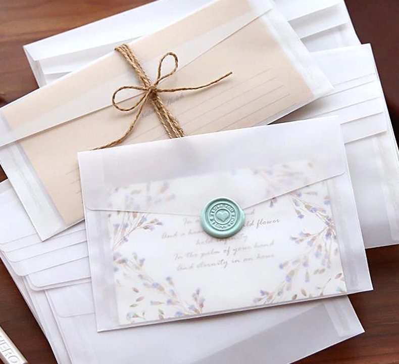 10pc Set Semi Transparent Sulphur Acid Paper Envelopes Diys - Etsy