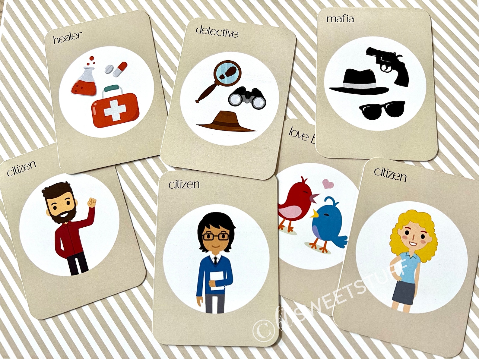 27 Mafia Character Cards printable - Etsy