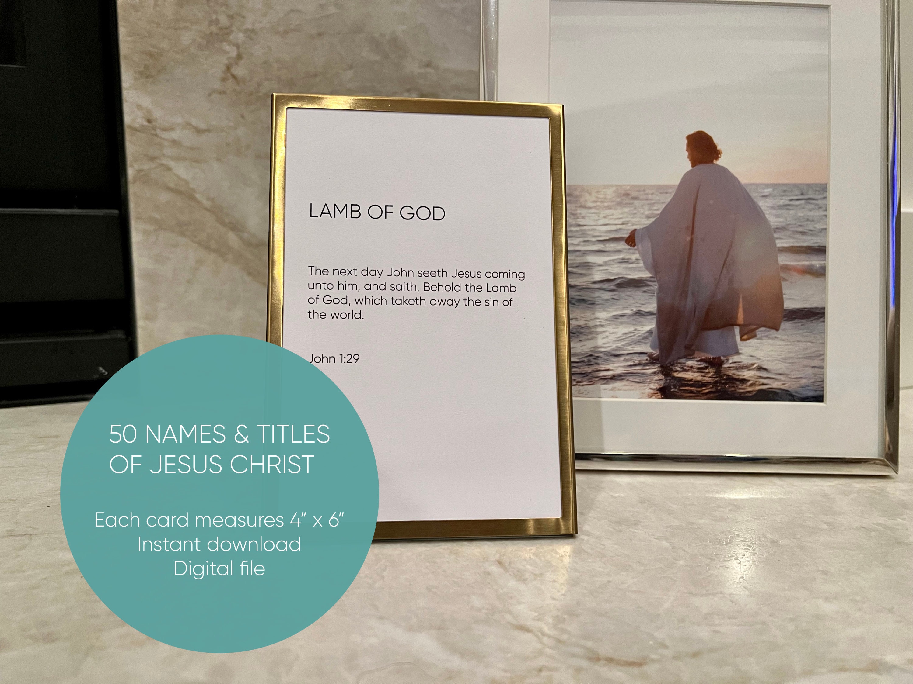 4 X 6 Inch PRINTABLE Fifty Names and Titles of Jesus Christ Cards ...