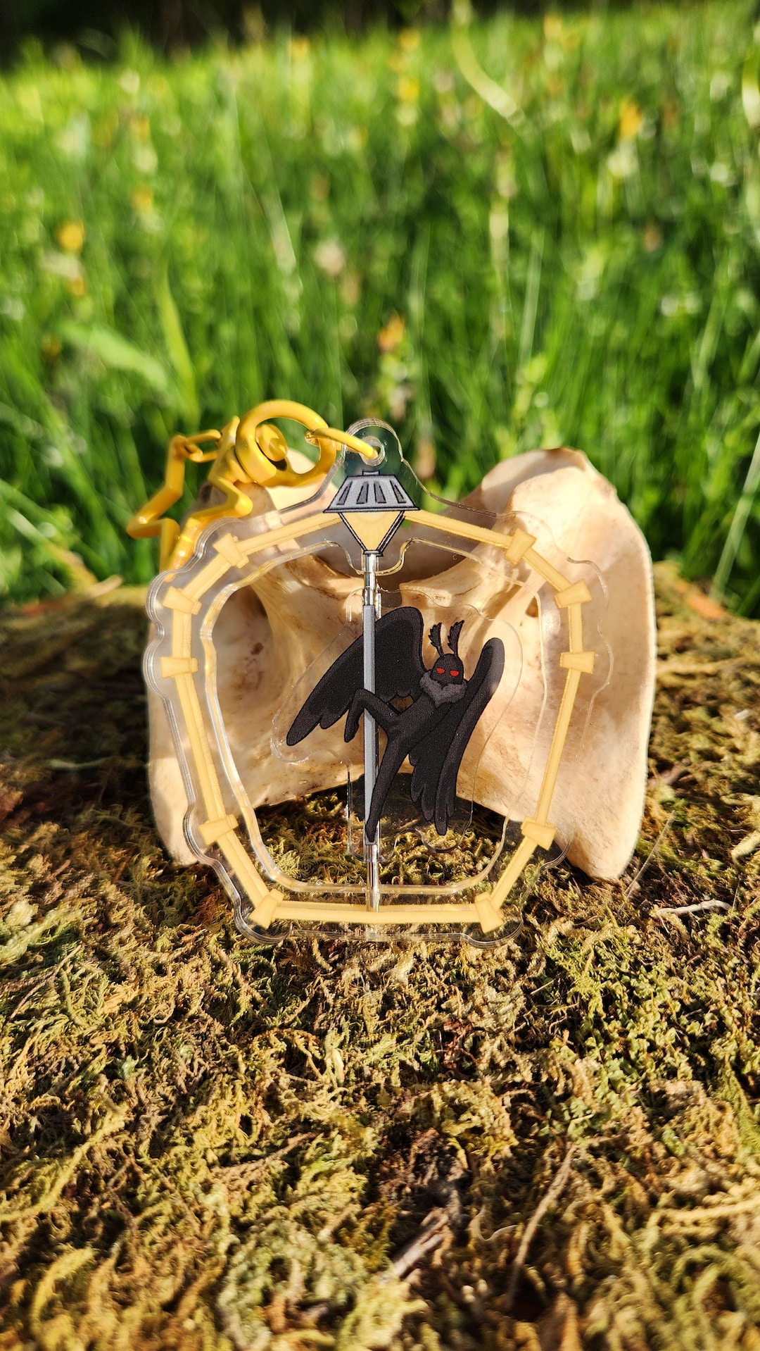 Mothman Lamp Pole Dance Rotating Keychain - Etsy