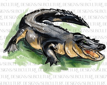 Alligator Swamp Art - Etsy