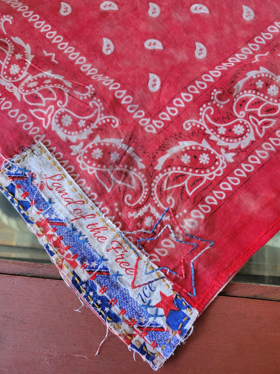 Red, White and Blue Americana Bandana - Etsy