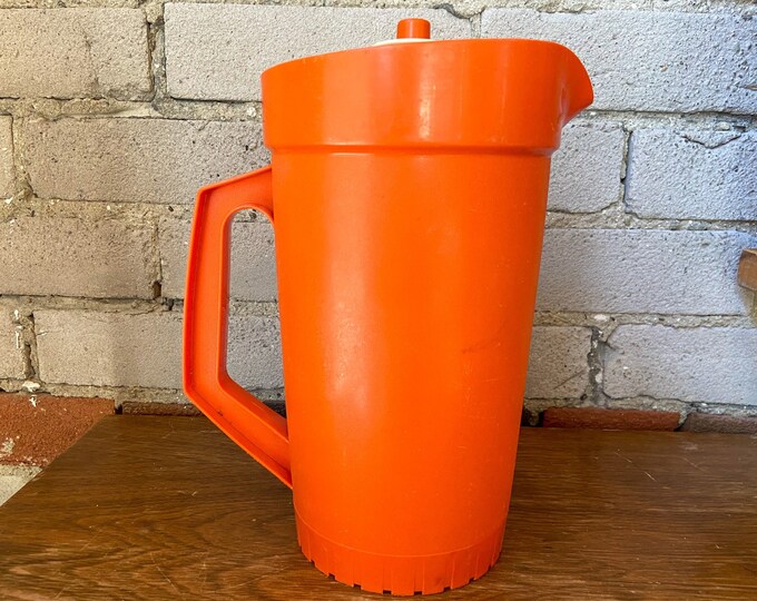 Vintage Juice Pitcher, Vintage Tupperware, Orange Tupperware, Vintage ...