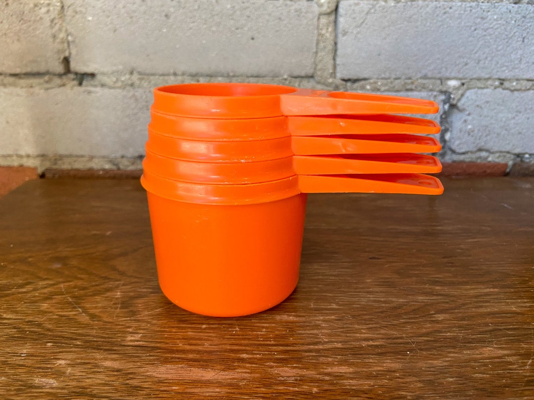 Vintage Measuring Cups, Vintage Tupperware, Orange Tupperware, Nesting ...