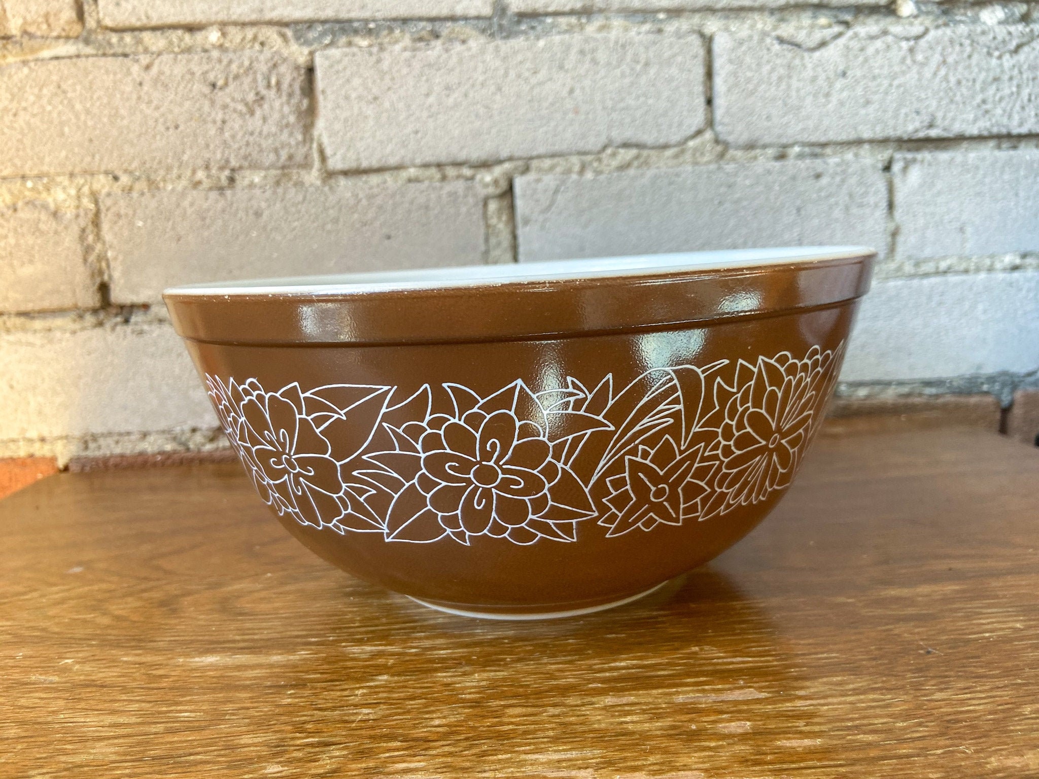 Pyrex 403 Woodland Brown 2.5 Qt Mixing Bowl Vintage - Etsy UK