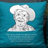 Reagan Quote: as Government Expands... Square Premium Pillow, Blue 18 ...