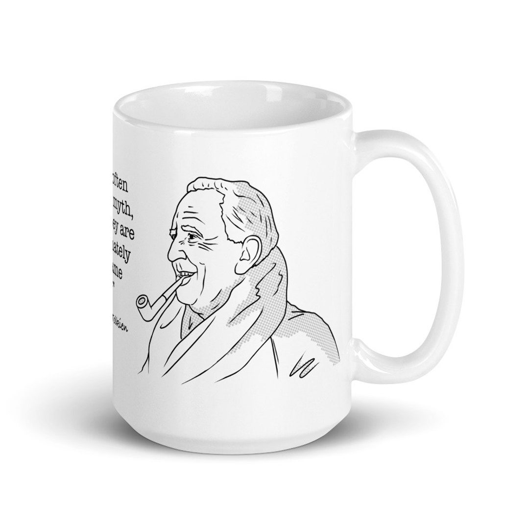 Tolkien Quote: History Often Resembles Myth... (15 Oz Ceramic Coffee ...