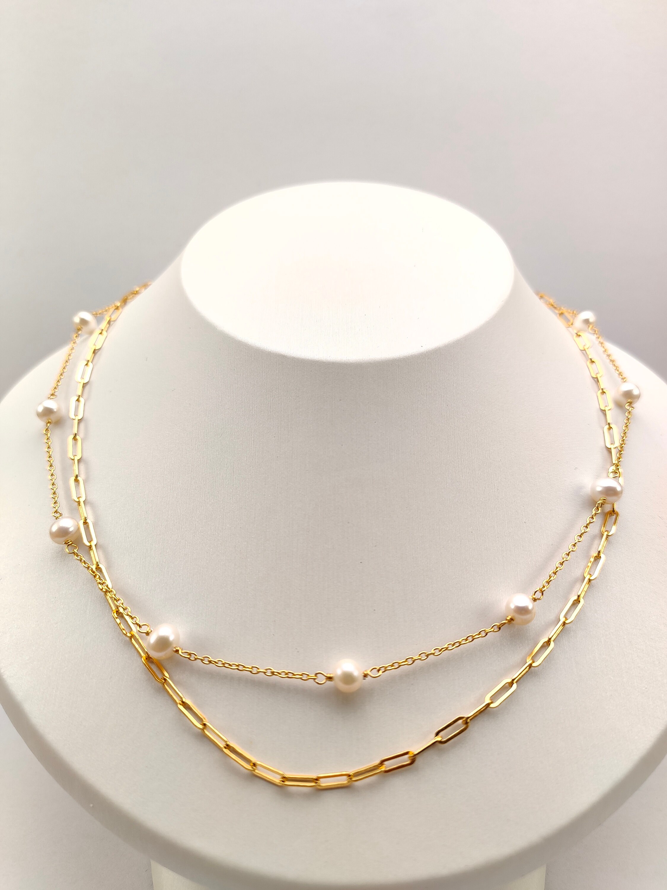 Gold Paperclip Chain Necklace, Stacking Necklace, Gold Minimalist ...