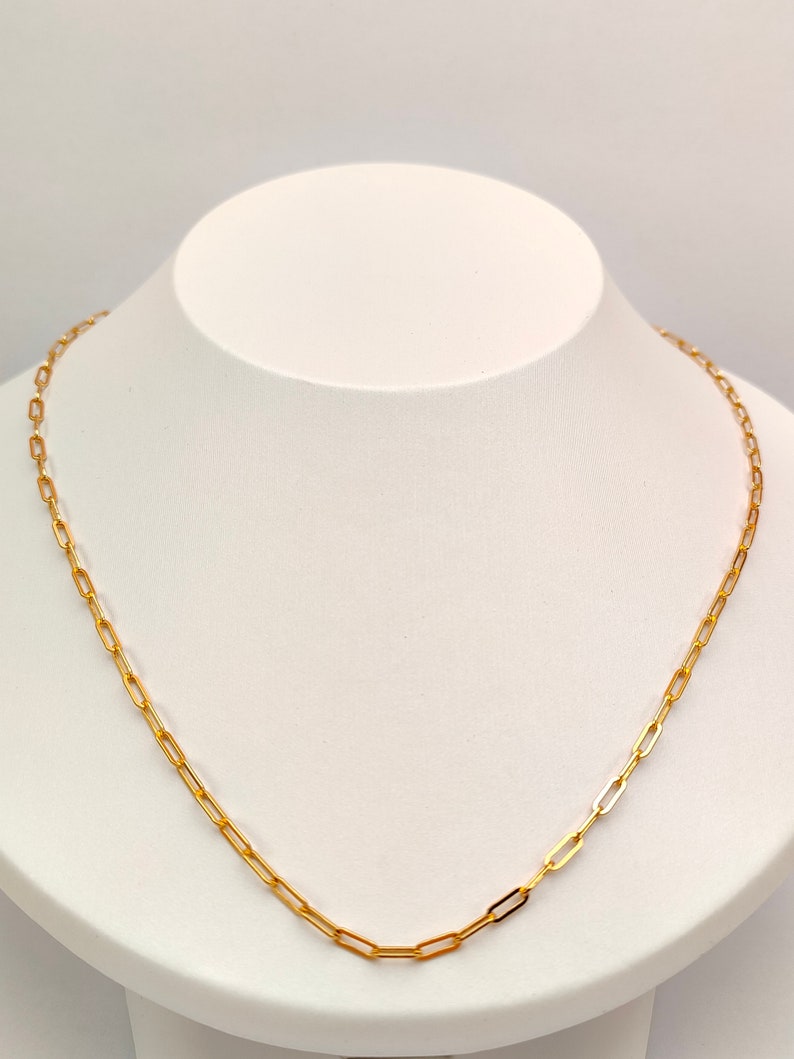 Gold Paperclip Chain Necklace, Stacking Necklace, Gold Minimalist ...