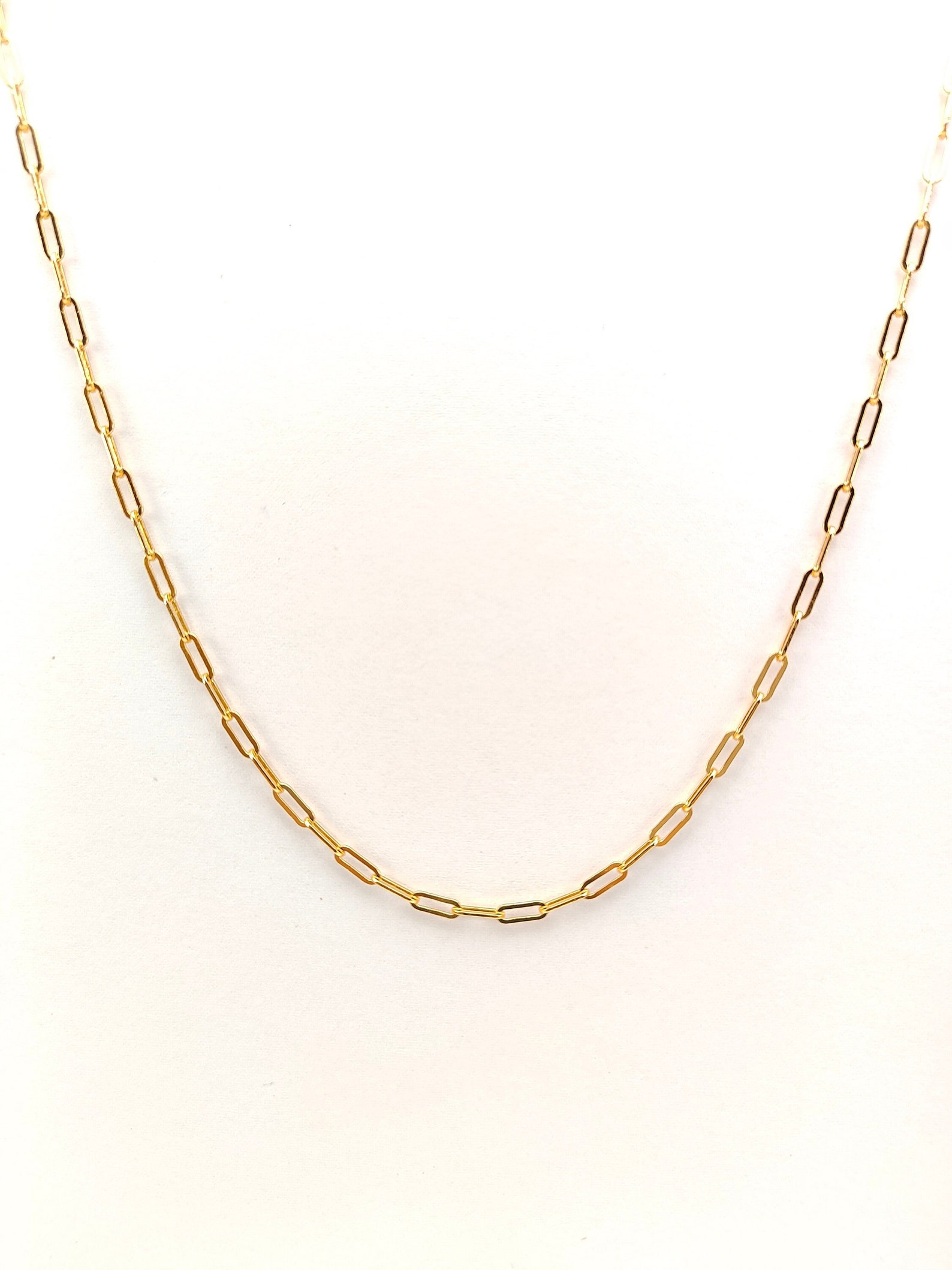 Gold Paperclip Chain Necklace, Stacking Necklace, Gold Minimalist ...