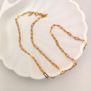 Gold Paperclip Chain Necklace, Stacking Necklace, Gold Minimalist ...