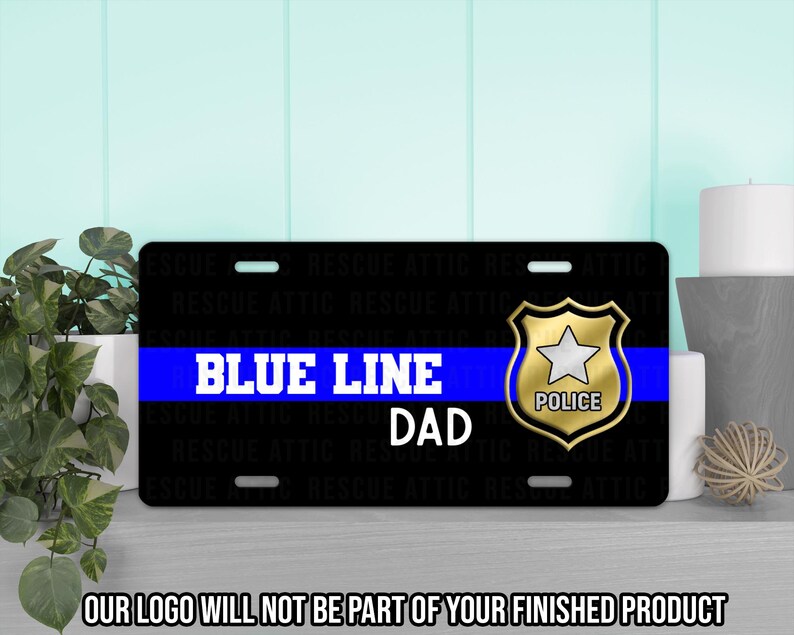 Thin Blue Line Family Vanity Tag - Police Officer - Law Enforcement ...