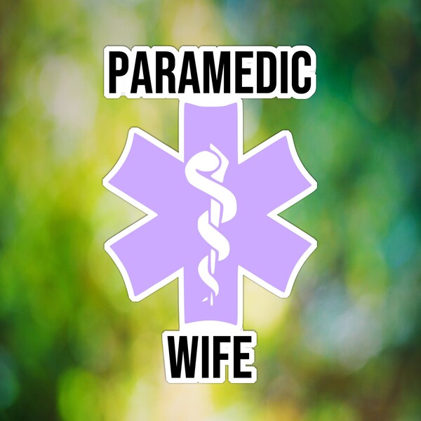 Paramedic Wife Car Decal - Etsy