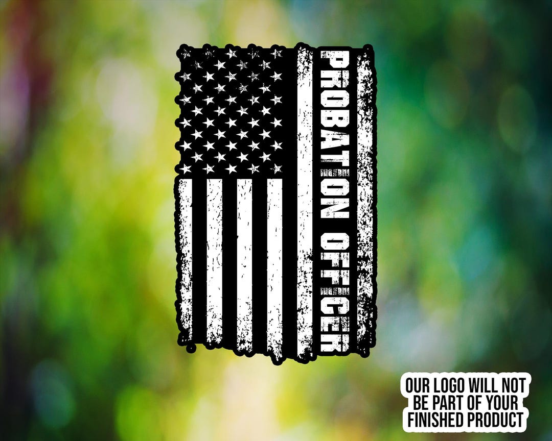 Probation Officer Thin Gray Line Flag - Corrections Family - LEO ...