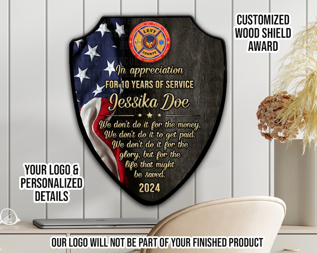 EMS Years of Service Appreciation Plaque - Retirement Gift - Years of ...