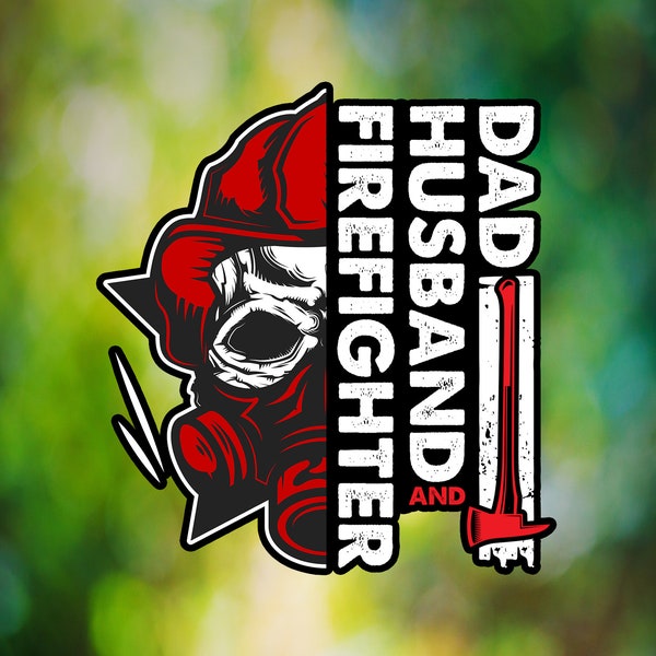 Firefighter Skull Sticker - Etsy