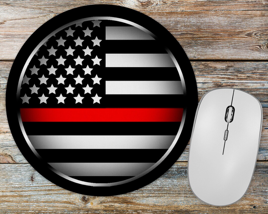 Thin Red Line Firefighter Mousepad Neoprene Mousepad Emergency Services ...