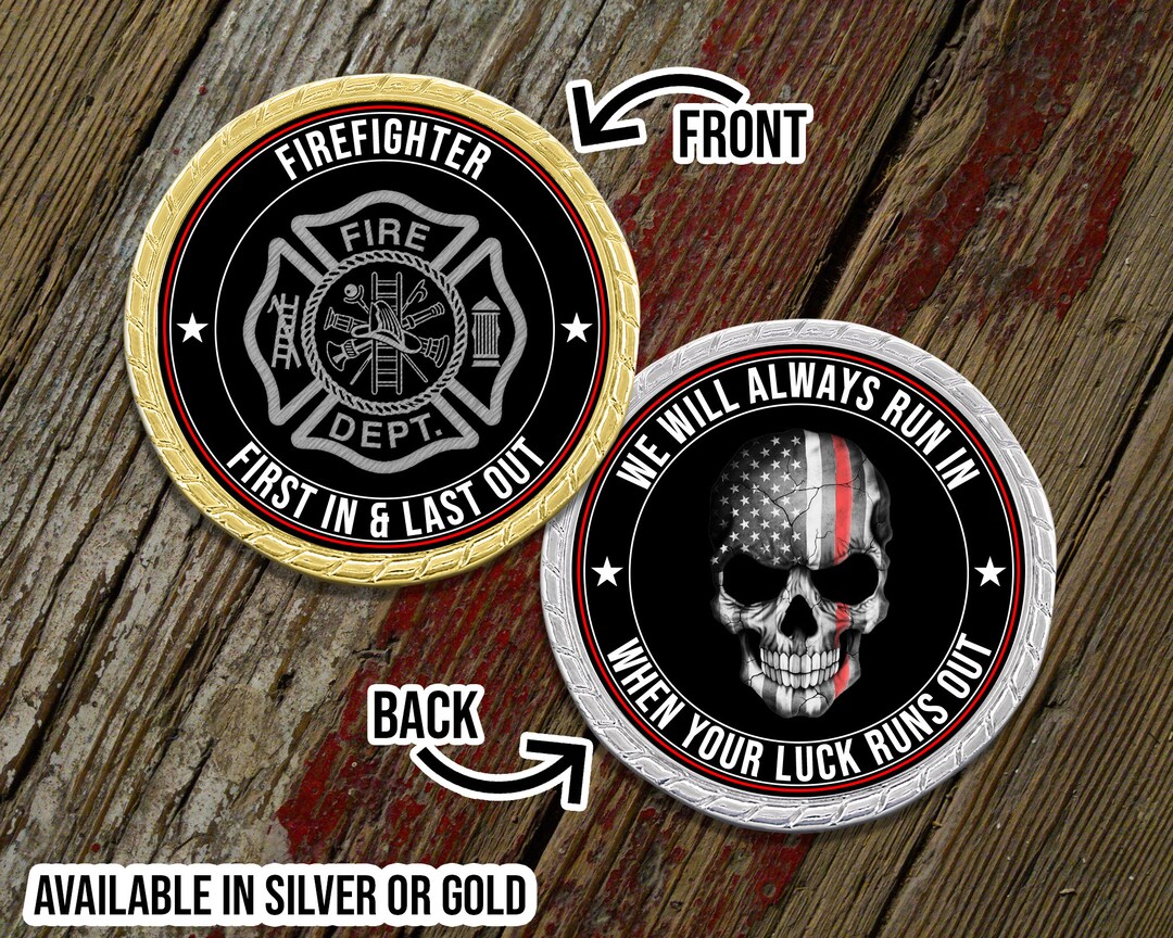 Firefighter Challenge Coin - Pocket Coin - Emergency Services - First ...