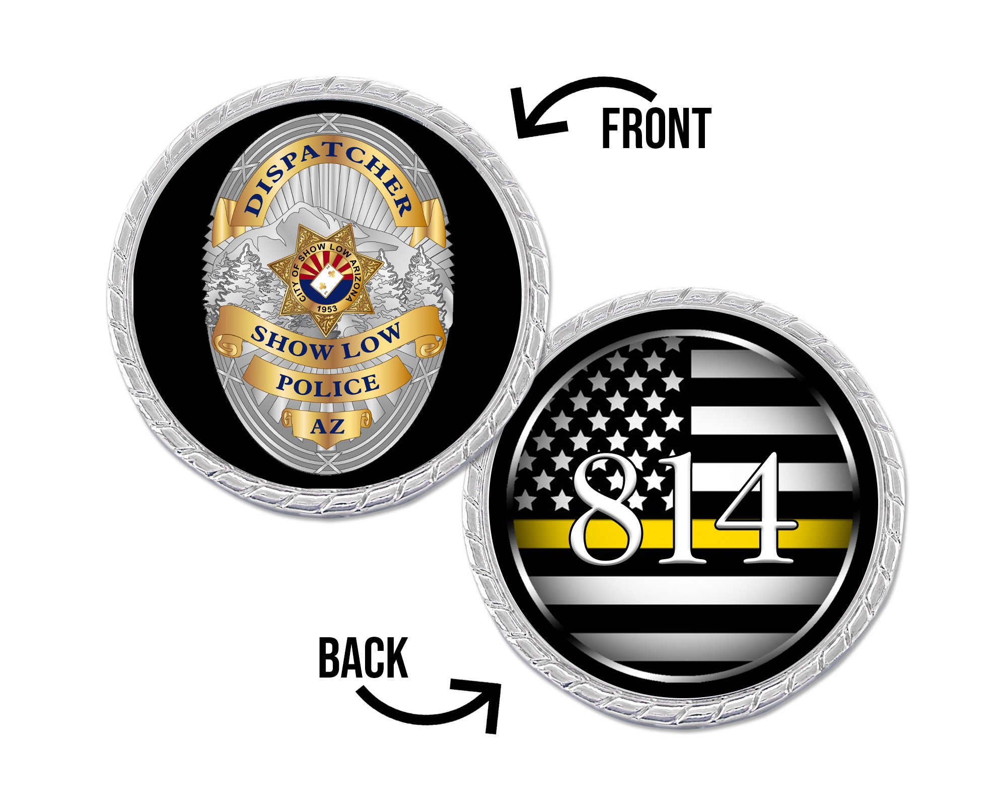 Custom Designed Dispatcher Challenge Coin Emergency Services | Etsy
