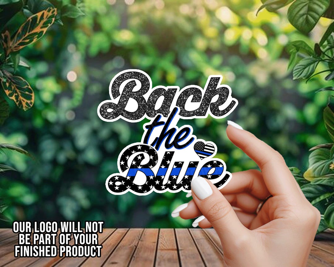 Back the Blue - Police Sticker - Blue Line Decal - Vinyl Decal - Window ...