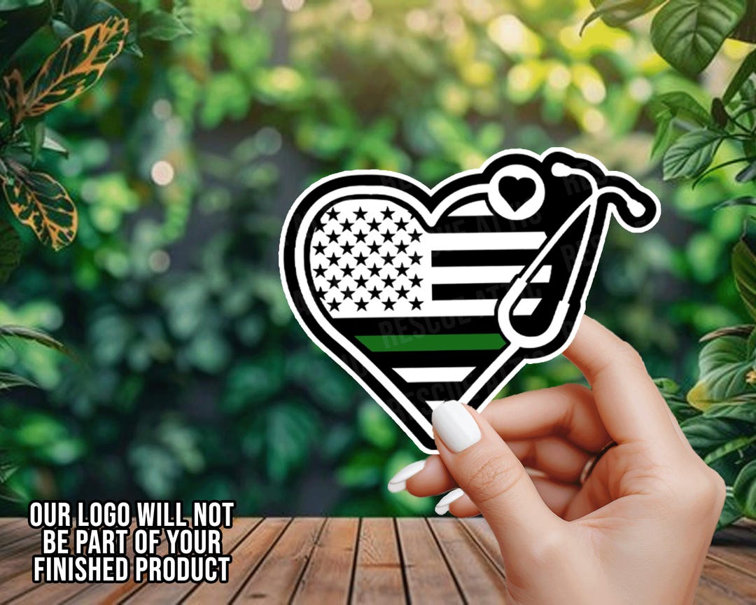 Thin Green Line Flag Stethoscope - Military Nurse - Vinyl Decal ...