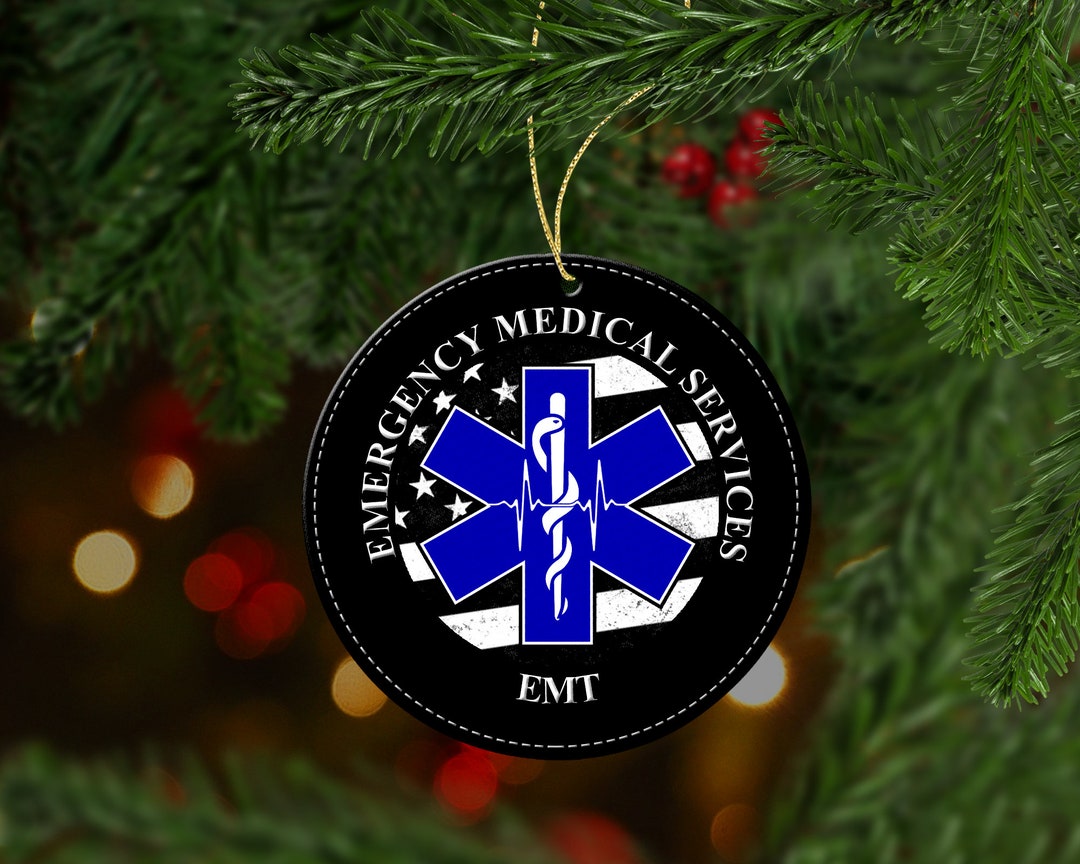 Star of Life Emergency Medical Technician - EMT Christmas Ornament ...