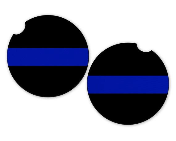 Thin Blue Line Car Coaster Neoprene Drink Coaster Rubber | Etsy